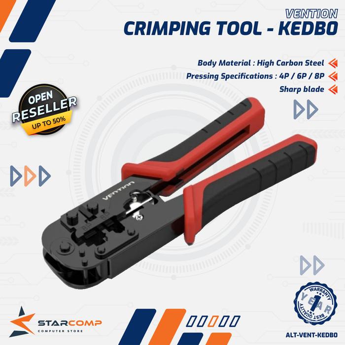 Jual VENTION KED Multi Function Cable Crimping Tool / Tang Crimping ...
