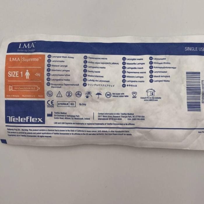 Jual Laryngeal Mask Airway LMA Supreme TELEFLEX - size 1 - Kab ...
