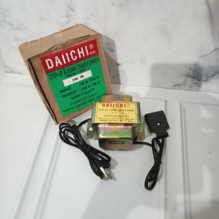 Jual Trafo Step Up/Down 100Watt 220V-110V Daiichi Converter 220V to 110V 100Watt - Jakarta Pusat ...