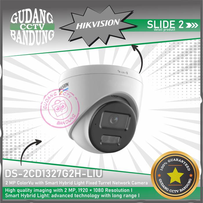 Jual HIKVISION DS-2CD1327G2H-LIU 2MP COLORVU HYBRID LIGHT TURRET IP ...