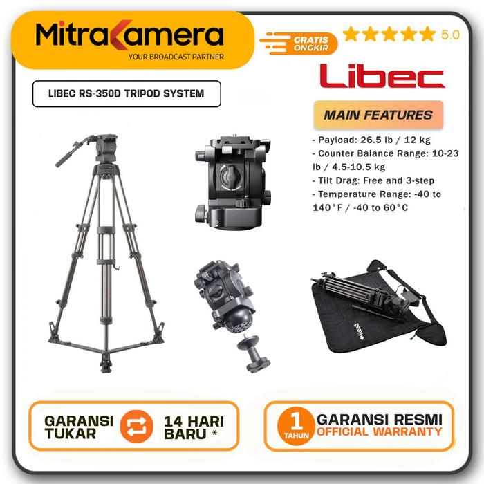 Promo Libec RS-350D Tripod System with Ground Spreader Cicil 0% 3x - Jakarta Selatan ...