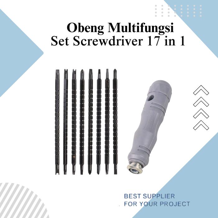 Jual OBENG SET 17 IN 1 OBENG REPARASI MULTIFUNGSI CHROME VANADIUM ALAT ...