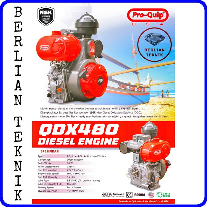 Jual Mesin Penggerak Solar Engine Diesel Proquip QDX 480 / 16 HP ...
