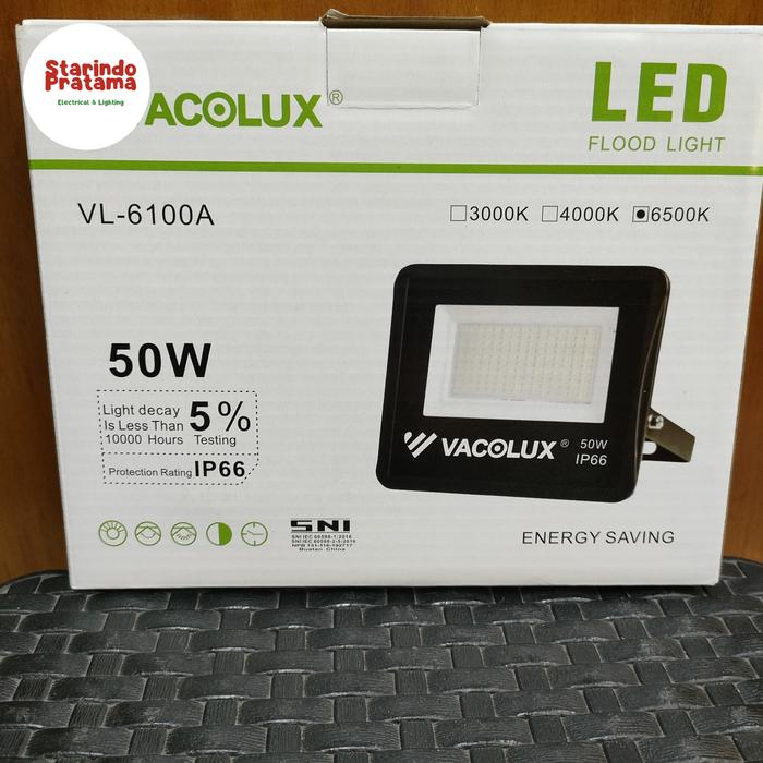 Jual VACOLUX LAMPU SOROT LED 50W 100W 20W / LAMPU TEMBAK LED 50 WATT ...