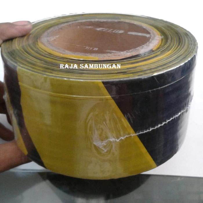 Jual Police Line Hitam Kuning 3 inch x 300 meter Garis Pembatas Polisi ...