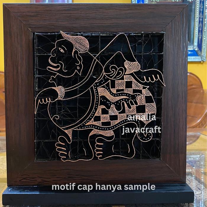 Promo hiasan dinding cap batik tembaga frame pajangan meja cap batik ...