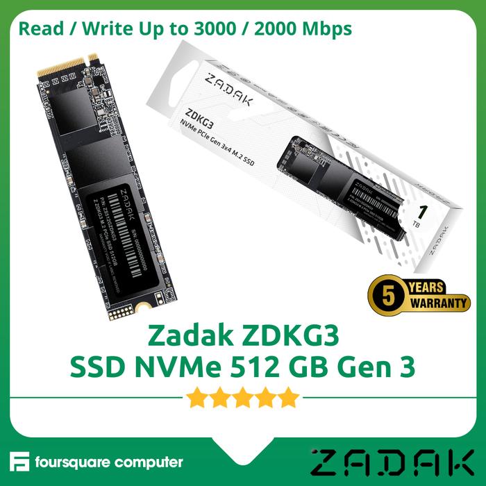 Jual Zadak ZDKG3 SSD NVMe 1 TB Gen3 x4 M.2 2280 Resmi | 1TB 1000 GB ...