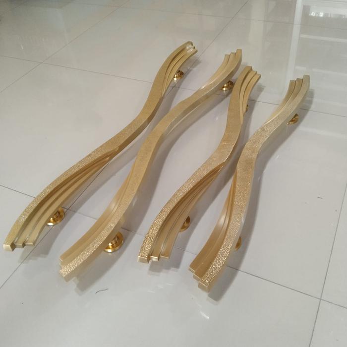 Jual Pull Handle Pintu Motif Lengkung Minimalis Klasik Modern Kuningan ...