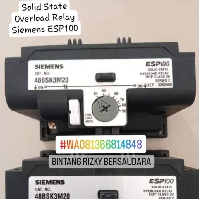 Jual Siemens Esp100 Solid State Overload Relay Trip Class 20 Series C ...