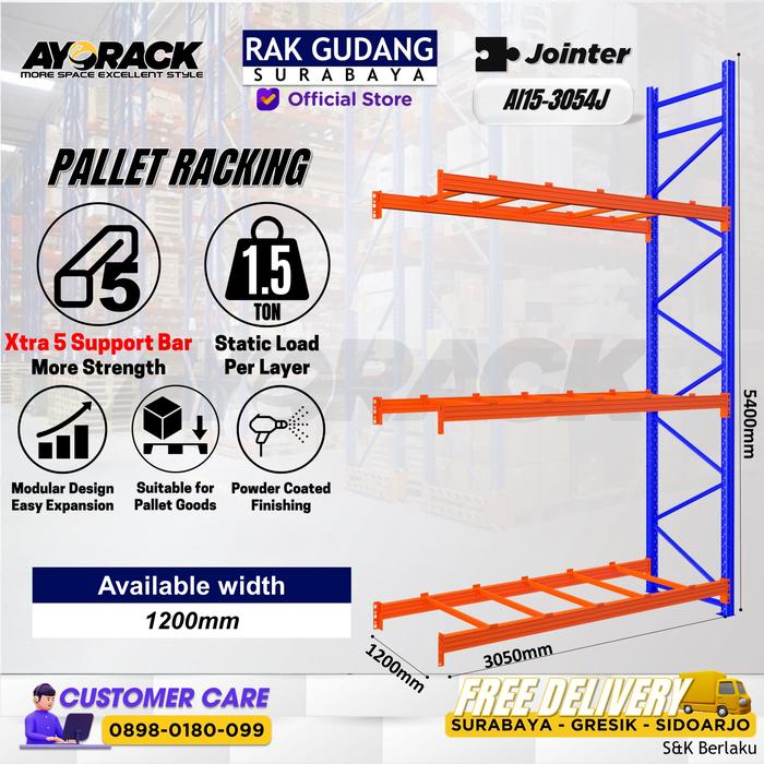 Promo AYORACK PALLET RACKING 1.5 TON AI15-3054J JOINTER RAK GUDANG ...