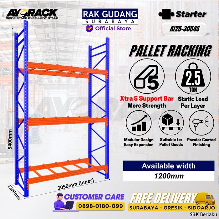 Promo AYORACK PALLET RACKING 2.5 TON AI25-3054S RAK GUDANG HEAVY DUTY 5 ...