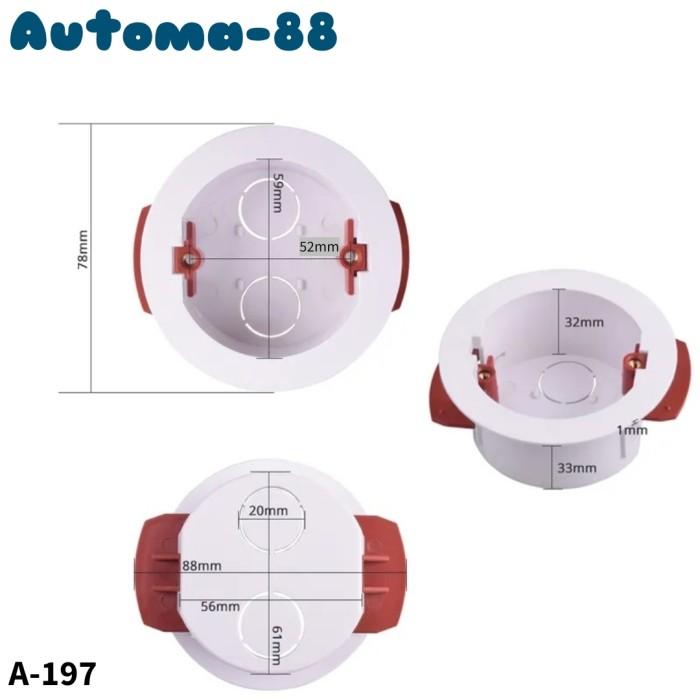 Jual Inbow Dus Gypsum Bulat A197 Mangkok Box Saklar Stop Kontak untuk merk Broco jarak baut ke ...