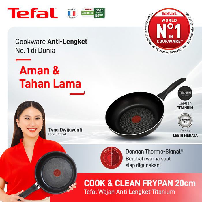 Promo Tefal Wajan Penggorengan Anti Lengket - Cook & Clean Frypan 20cm / Pan - - Tefal Indonesia ...