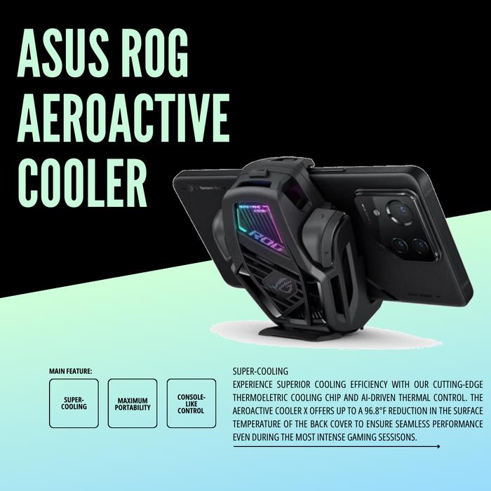 Promo ASUS ROG Aeroactive Cooler X Aero Cooling Fan For ROG Phone 8 / 8 ...