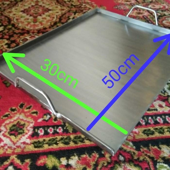 Jual wajan roti bakar ukuran 30x50cm list 3sisi bahan STAINLESS - Kab ...