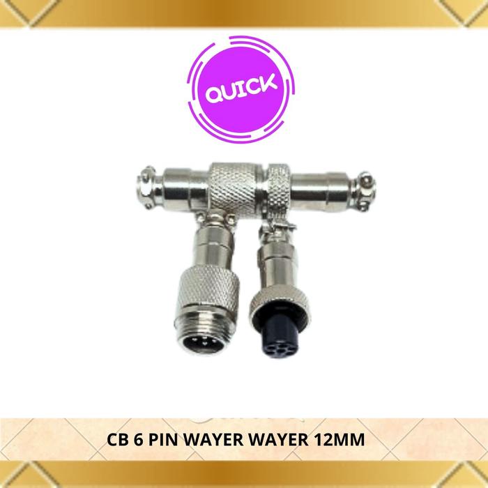Jual CONNECTOR CB KABEL GX12 KONEKTOR WAYER 6 PIN 12 MM - Kota Medan ...