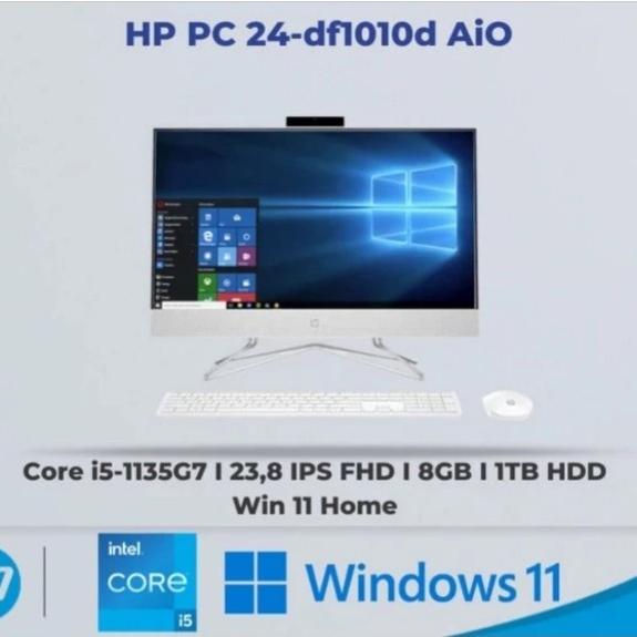 Jual PC AIO HP 24-DF1010D Intel Core i5-1135G7 RAM 8GB HDD 1TB Windows 11 - Jakarta Barat - STAR ...