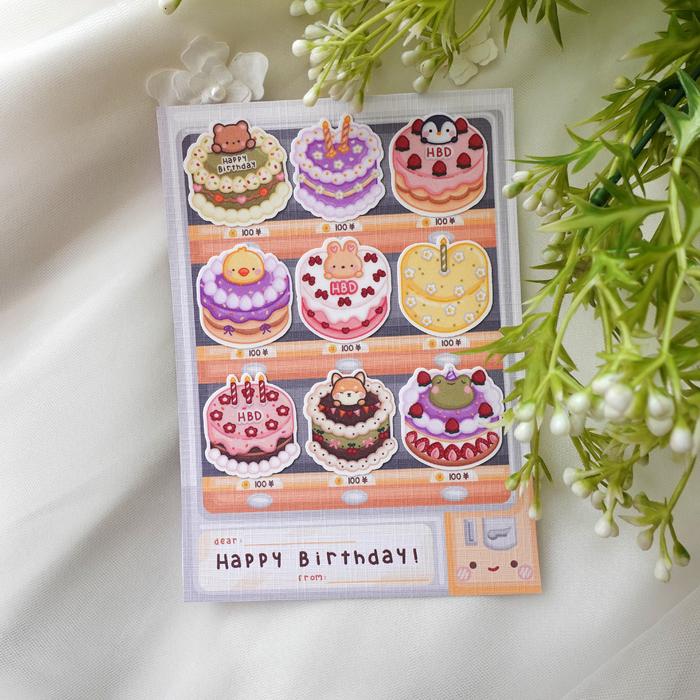 Jual Birthday Card | Kartu Ucapan Ulang Tahun | Die Cut Stickers ...