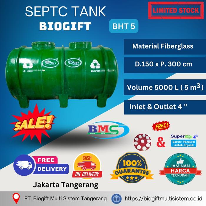 Jual Septic Tank BHT 5 , septic tank bio,bioseptic 5000 liter, septic ...