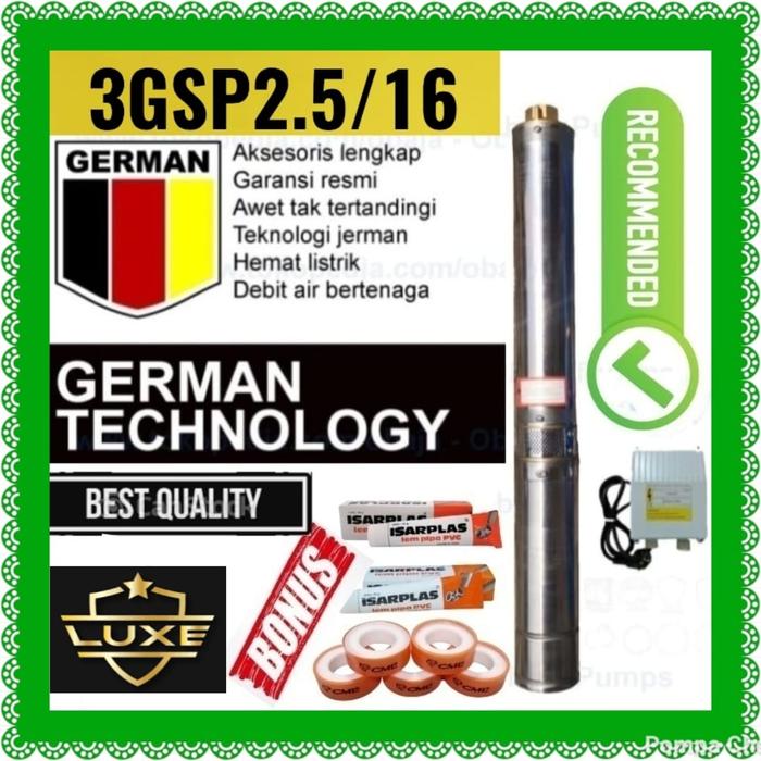 Jual Pompa satelit GS 0.75Hp 3inch GERMAN STLYE submersible 0.75 Hp ...