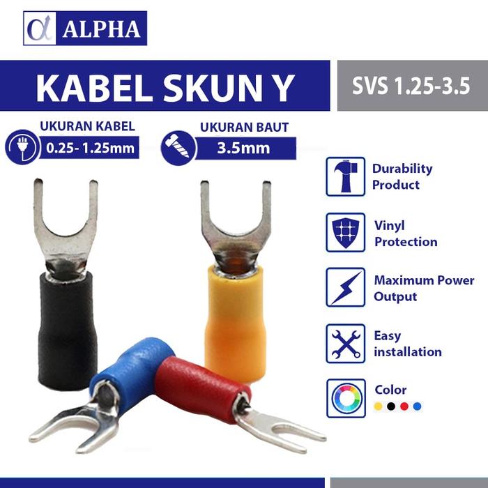 Jual Skun Kabel Y SVS 1.25-3.5mm Brand Alpha - Jakarta Pusat - Alpha Electrical Official store ...