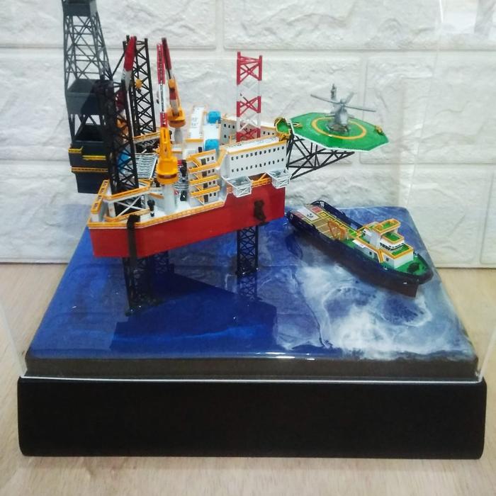 Jual maket diorama Rig Offshore Jackup full 3D printing resin ABS - Kab ...