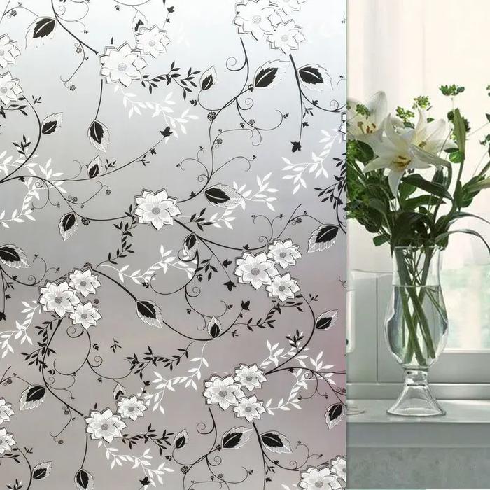 Promo Sticker / Stiker Kaca Film Sandblast Sunblast motif Bunga 103 ...