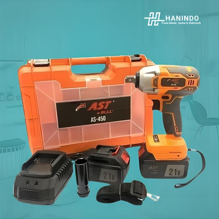 Jual AST450 Cordless Bor Baterai Buka Roda Baut Impact Wrench 1/2" AST ...