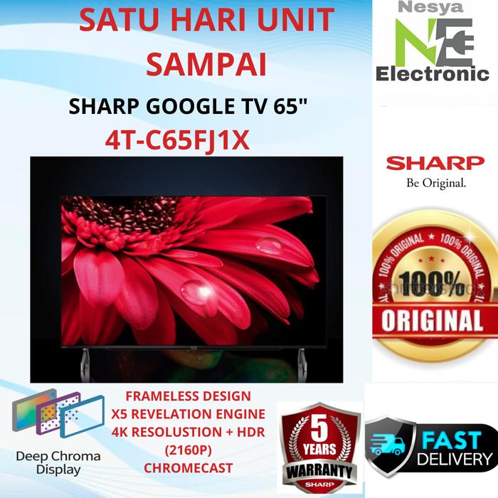 Jual SHARP 4T-C65FJ1X GOOGLE TV 65 INCH 2024 SHARP TV 4TC65FJ1X 4T ...