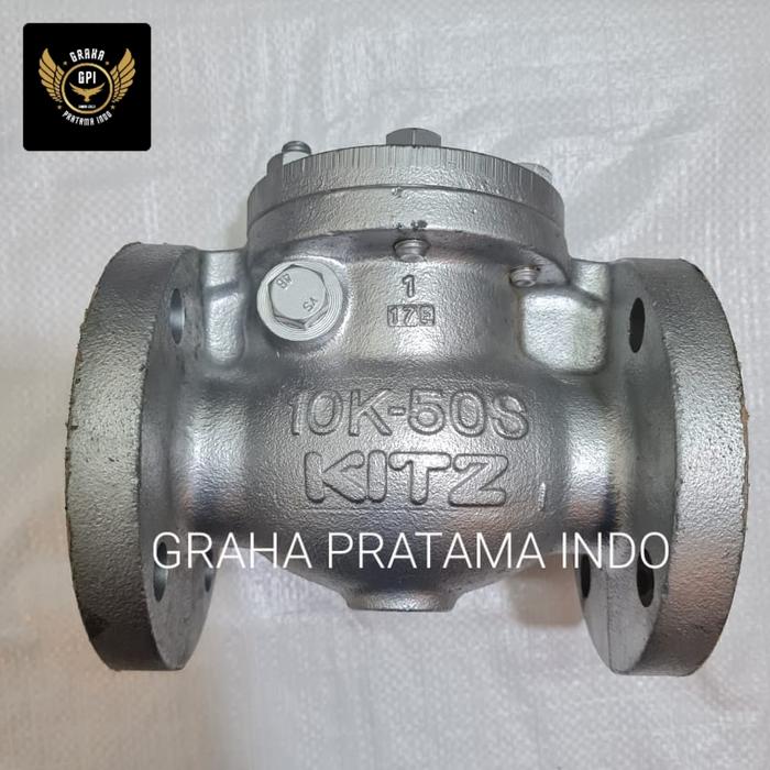 Jual SWING CHECK VALVE KITZ 2" INCH DN50 JIS 10K FC FLANGE CAST IRON ...