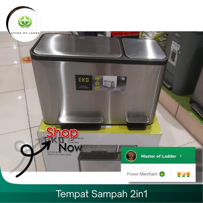 Jual EKO Tempat Sampah 2 in 1 36 L/Tempat Sampah Basah Kering EKO ...