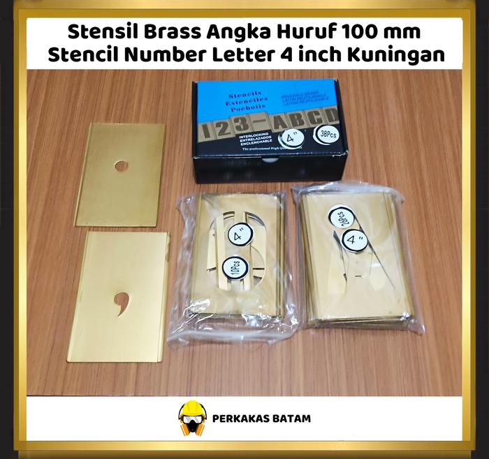 Jual Stensil Brass Angka Huruf 100 mm Stencil Number Letter 4 inch ...