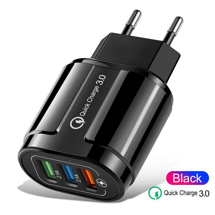 Jual Macaron Travel Charger Fast Kepala Charger Quick Charge QC3.0 2.1A ...