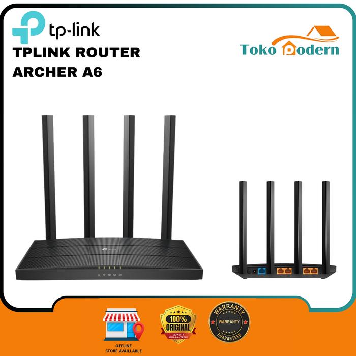 Jual TPLink Mesh WiFi Router TP Link ARCHER A6 AC1200 MU-MIMO - TPLink ...