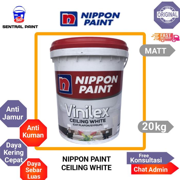 Jual Vinilex Ceiling White (Cat Plafon/Gypsum) 20KG PAIL / CAT PLAFON ...
