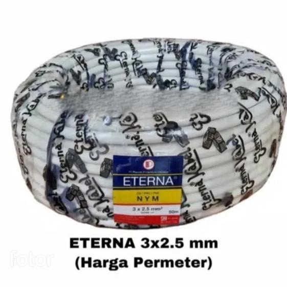 Jual Kabel Listrik ETERNA 3×2.5 mm NYM Meteran (instalasi) Harga Ecer - Kota Bandung - Sinar ...