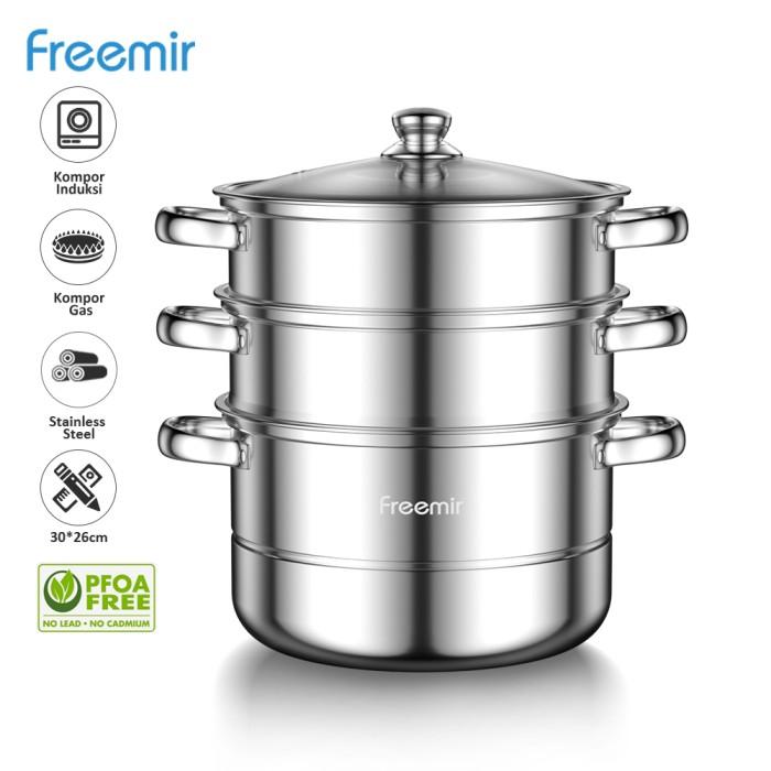 Promo freemir Panci 3 Susun Pengukus Stainless Steel Dandang Steamer ...