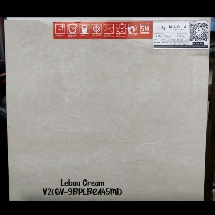 Jual Granit 60x60 cream marmer Lebeau cream Grade B Promo super glossy ...