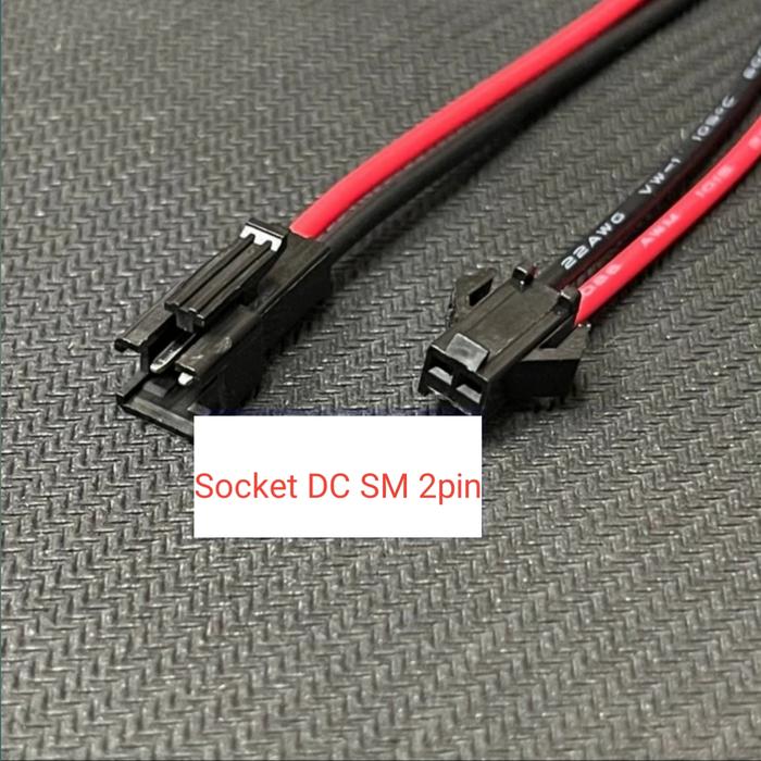 Jual Kabel Socket DC connector SM 2 Pin / Konektor 2p Sambungan JST EL Wire - Jakarta Barat ...