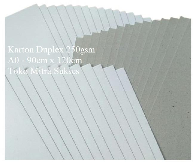 Jual Karton Duplex Plano 90cm x 120cm HARGA PER LEMBAR - 250GSM ...
