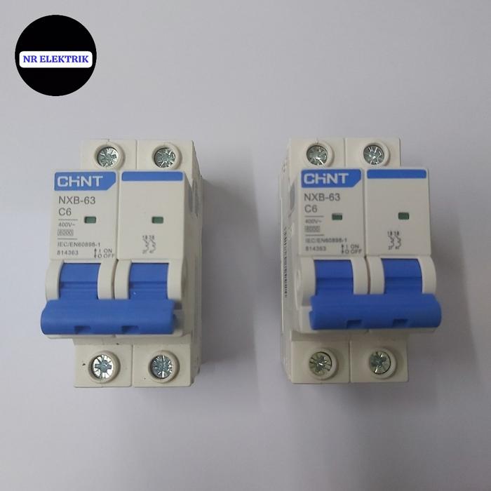 Jual Mcb chint NXB-63 2 pole kabel 6ka amper C6 - Kab. Bogor - NR ELEKTRIK | Tokopedia