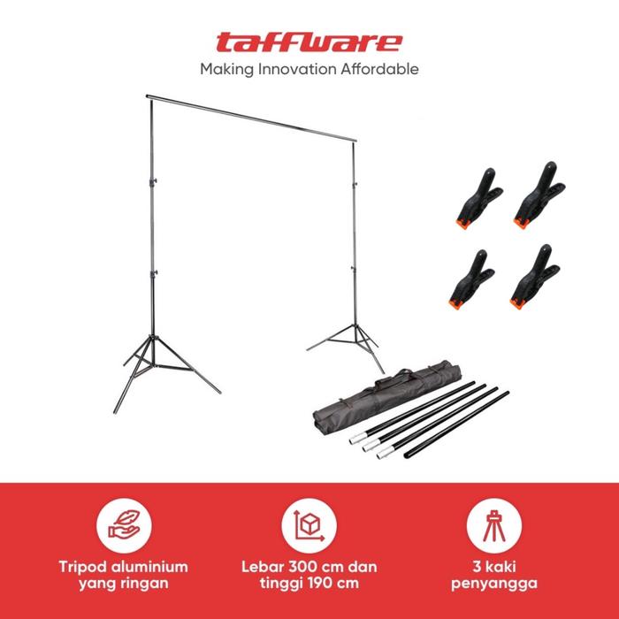 Jual Stand Background 1 Bar Foto Studio Kaki Backdrop Photo Layar ...