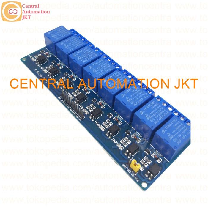 Jual Module Relay 8 Channel 5 VDC 12 VDC 24 VDC with Optocoupler Module ...