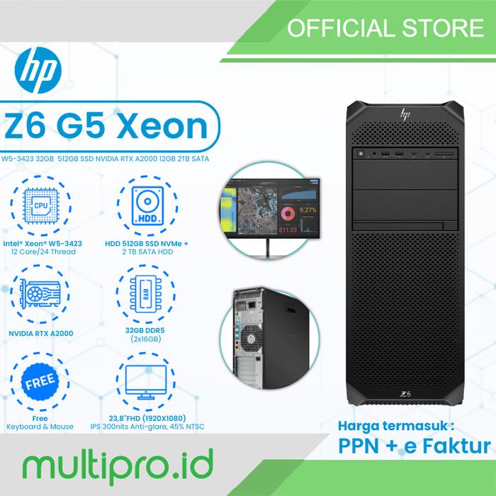 Promo HP Z6 Tower G5 Workstation Xeon W5-3423 32GB 512GB RTX A2000 12GB AI GPU Windows 11 Pro ...