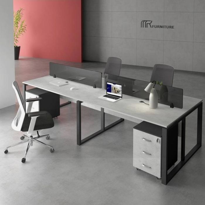 Jual meja staff, meja kantor kapasitas 4 orang ukuran bisa custom ...