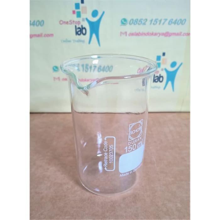 Jual DURAN Beaker Glass Tall From 150 ML Gelas piala kimia - Kab ...
