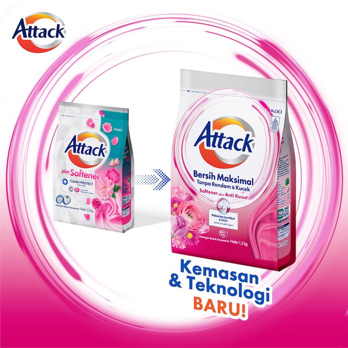 Jual Attack Plus Softener 1200gr Twinpack - Deterjen Bubuk Untuk Mesin Cuci Di Seller Velvet ...