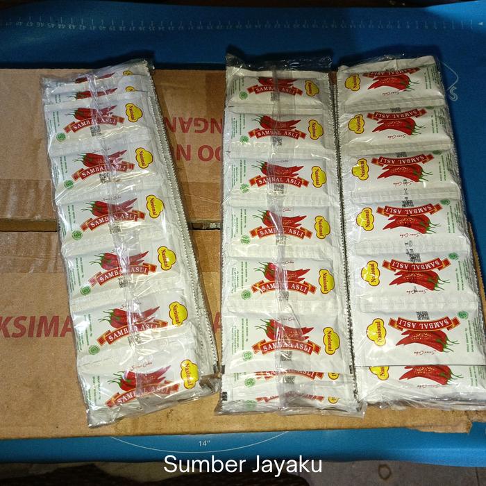 Jual saos sambal sachet nasional stick 9 gr per sachet. harga 1 pack ...