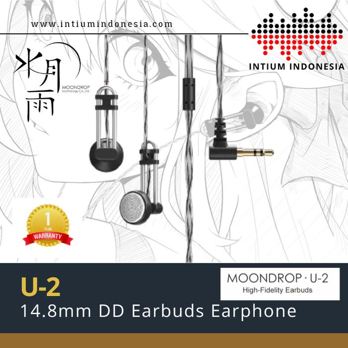 Promo Moondrop U2 / U 2 / U-2 14.8mm Dynamic Driver HiFi Earbuds Earphone with 3.5mm single ...