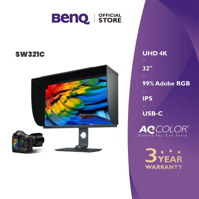Promo Monitor 4K BenQ SW321C 32inch 99% AdobeRGB IPS Pro Fotografer ...